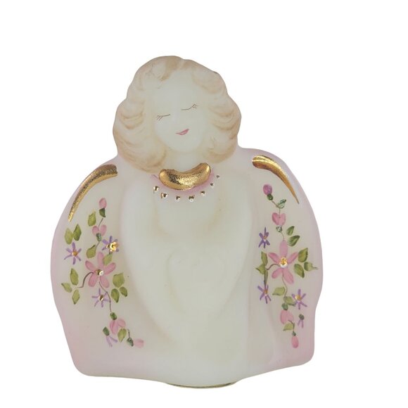 Fenton | Accents | Fenton Hand Painted Guardian Angel Figurine Custard ...